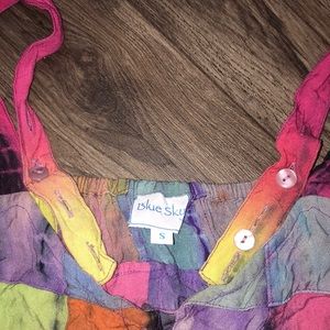 Blue Sky | Tops | Blue Sky Fair Trade Tie Dye Patchwork Tank Top | Poshmark